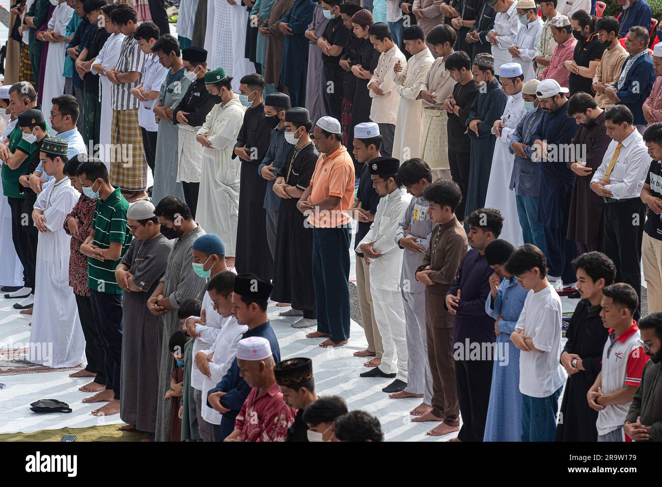 Bangkok, Thailand. 29th June, 2023. Muslims seen performing Eid al-Adha ...