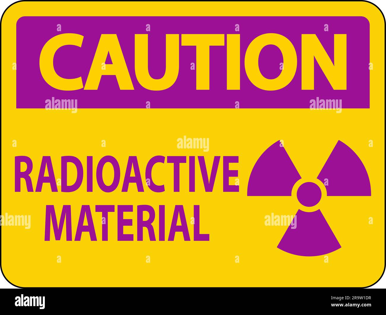 Caution Sign Radioactive Materials Stock Vector Image & Art - Alamy