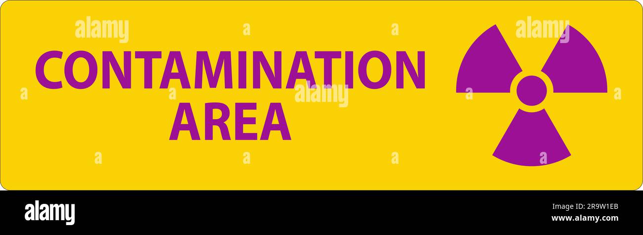 Radioactive Materials Sign Caution Contamination Area Stock Vector ...