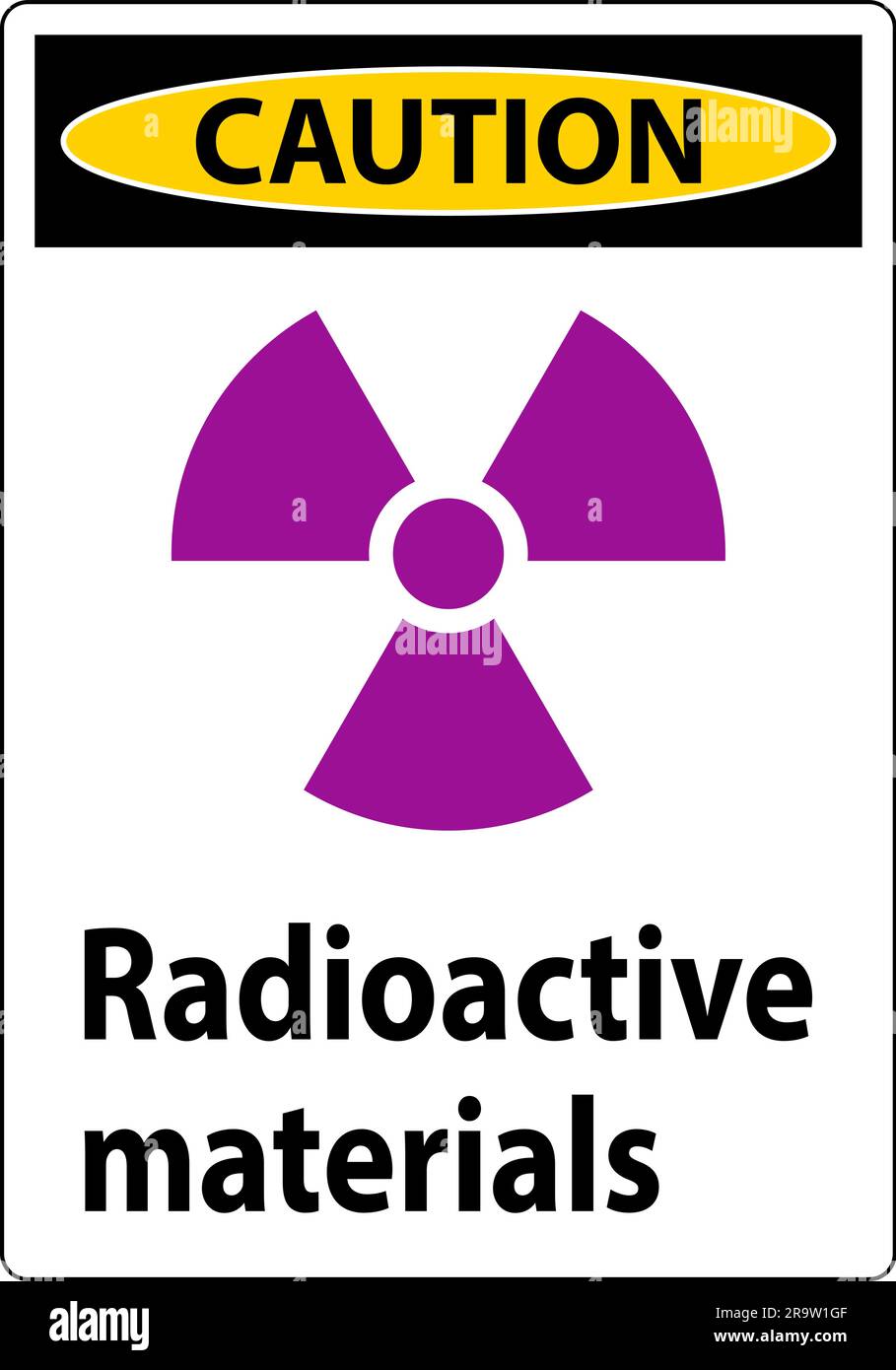 Caution Sign Radioactive Materials Stock Vector Image & Art - Alamy