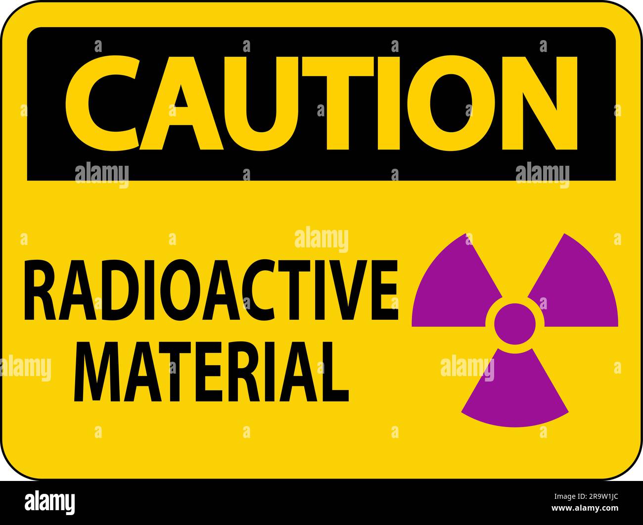 Caution Sign Radioactive Materials Stock Vector Image & Art - Alamy