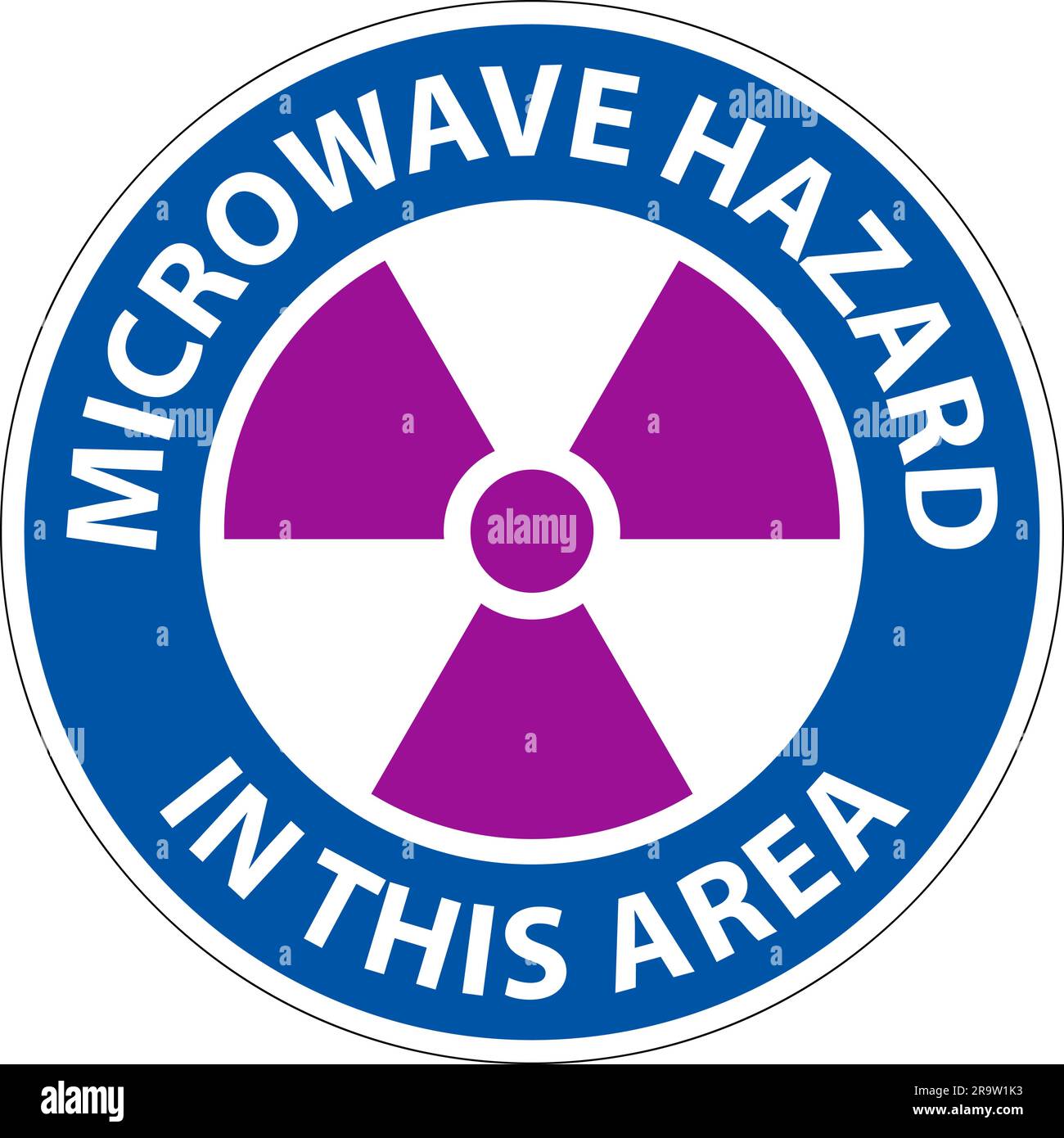Notice Sign Microwave Hazard Area Stock Vector Image & Art - Alamy