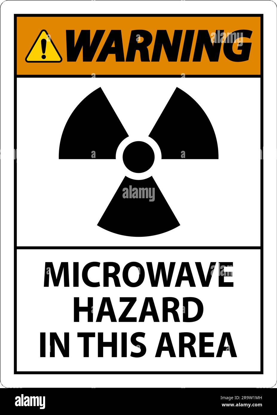 Warning Sign Microwave Hazard Area Stock Vector Image & Art - Alamy