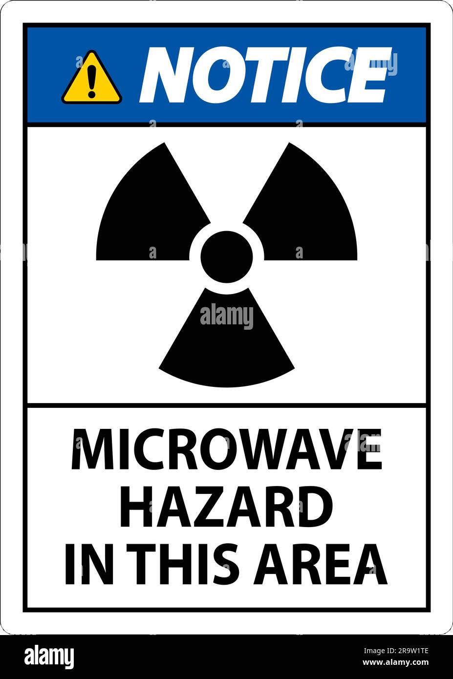 Notice Sign Microwave Hazard Area Stock Vector Image & Art - Alamy