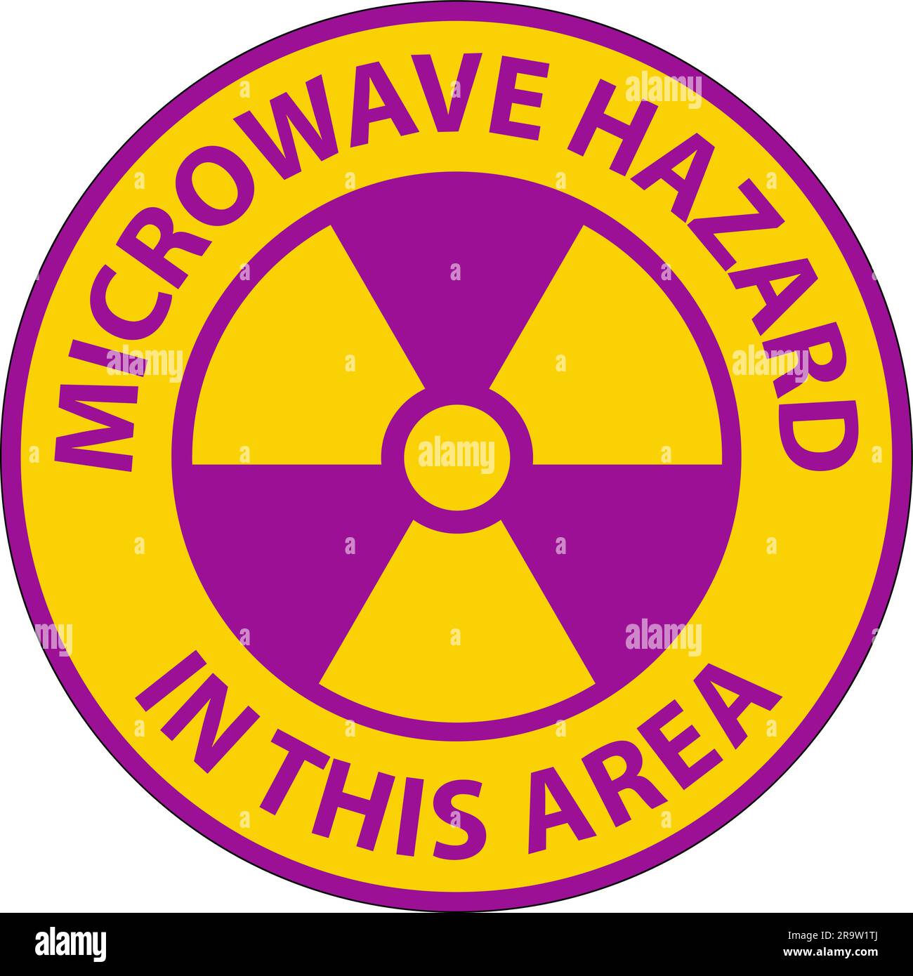 Warning Sign Microwave Hazard Area Stock Vector Image & Art - Alamy