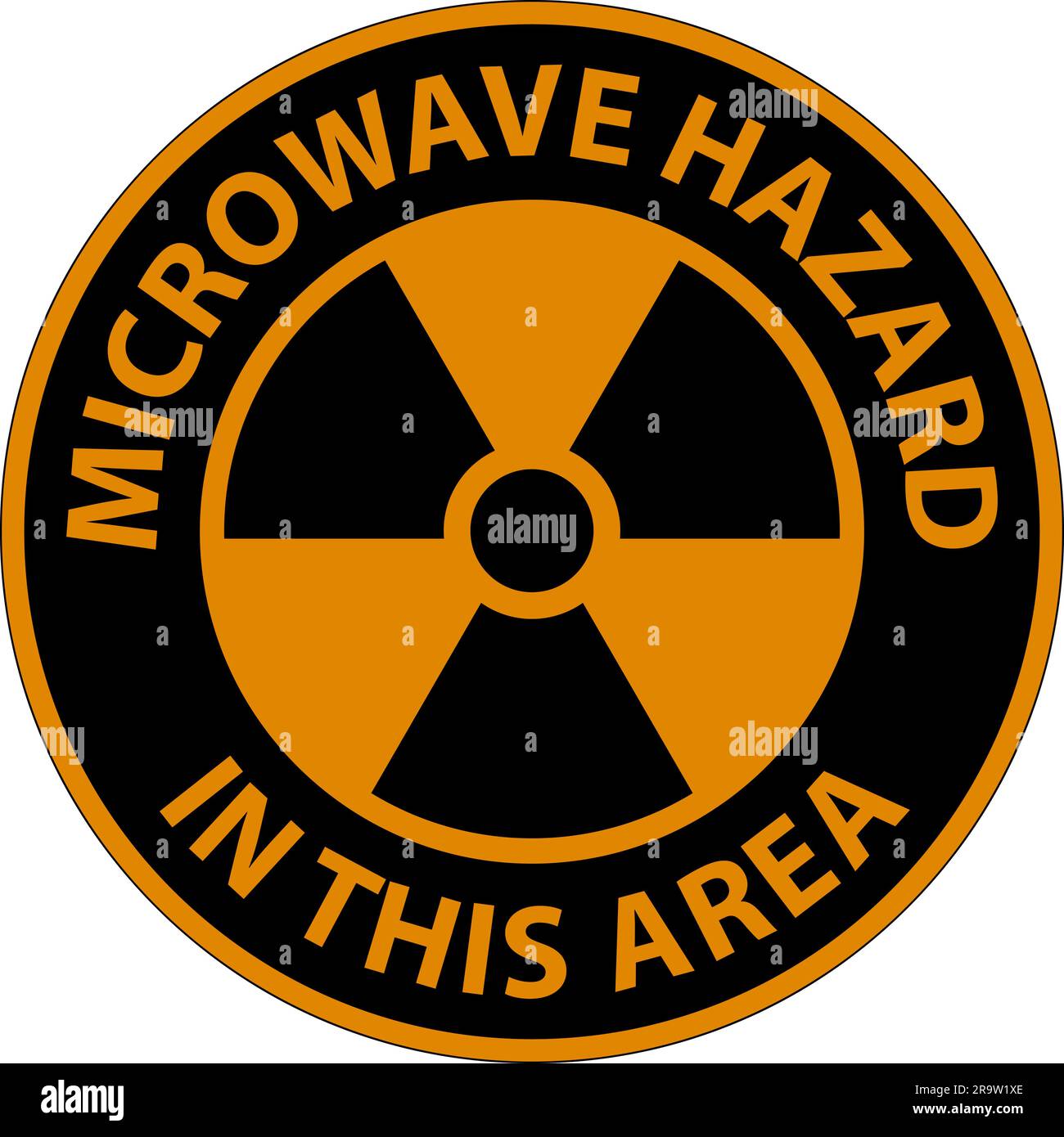 Warning Sign Microwave Hazard Area Stock Vector Image & Art - Alamy