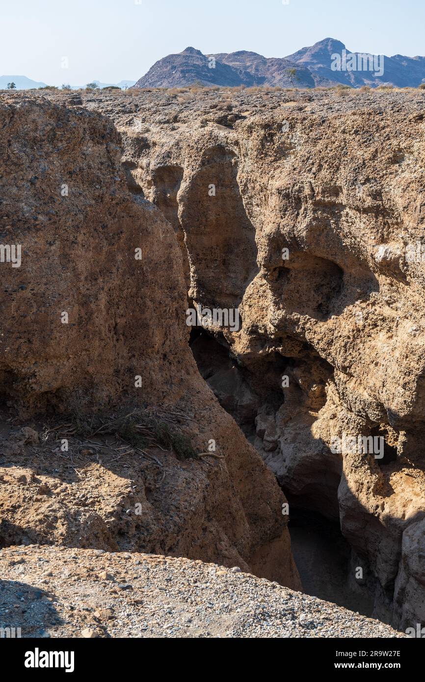 Impression of the interior of the sesriem canyon in the Namibian ...