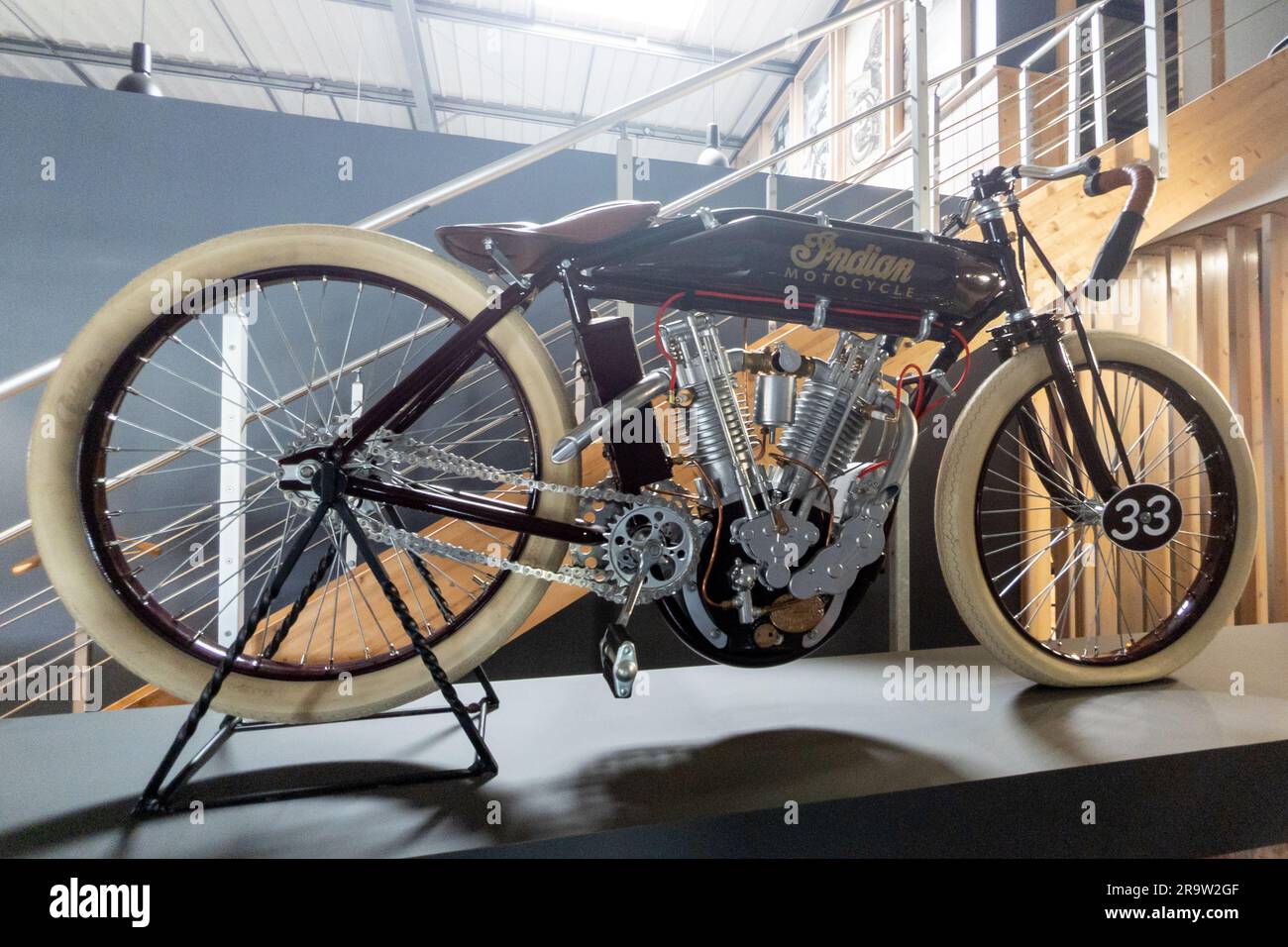 lyon , France - 06 16 2023 : Indian motocycle us logo text on vintage ...