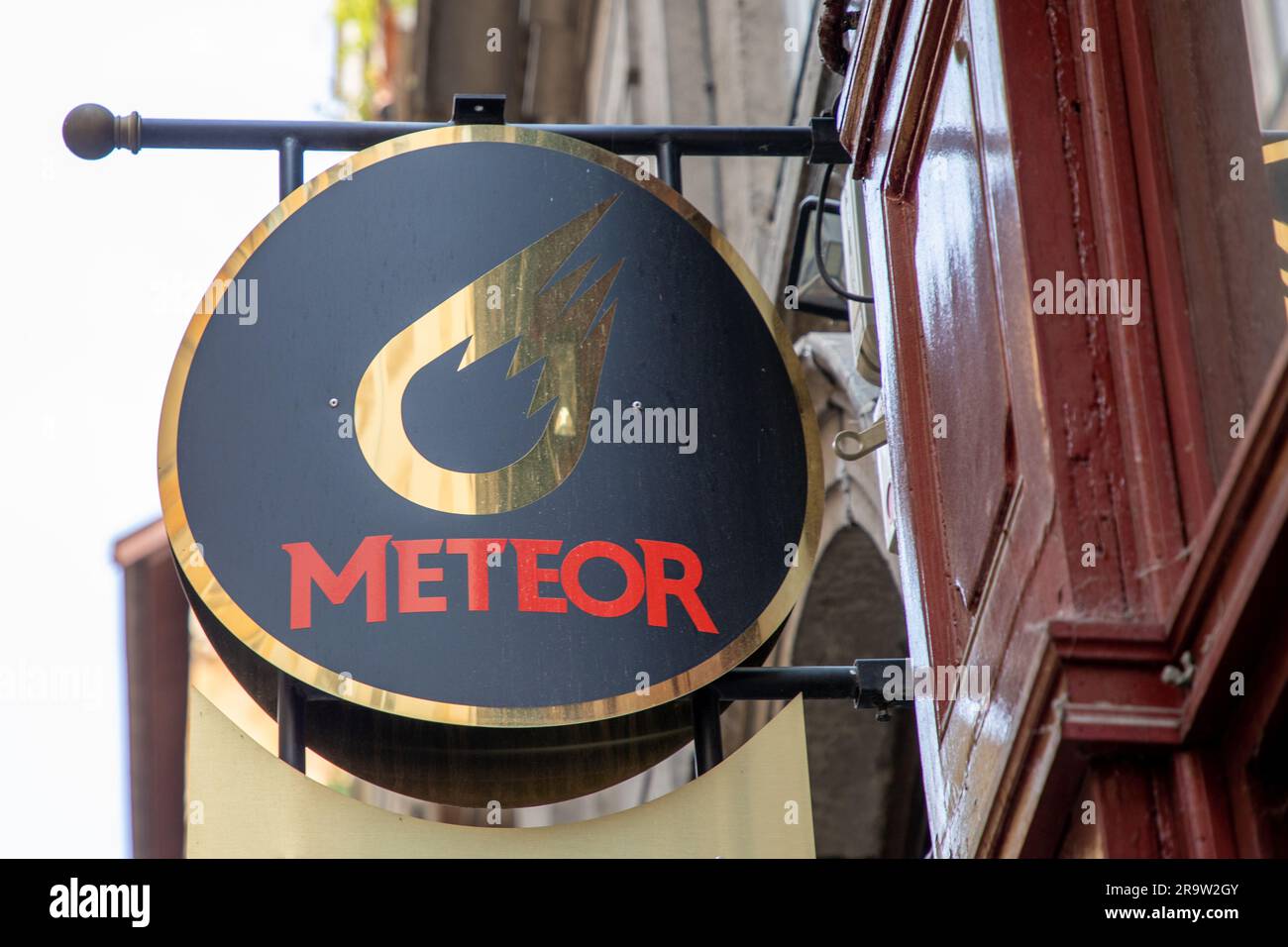 Bordeaux , Aquitaine France - 06 21 2023 : meteor beer brewery sign ...