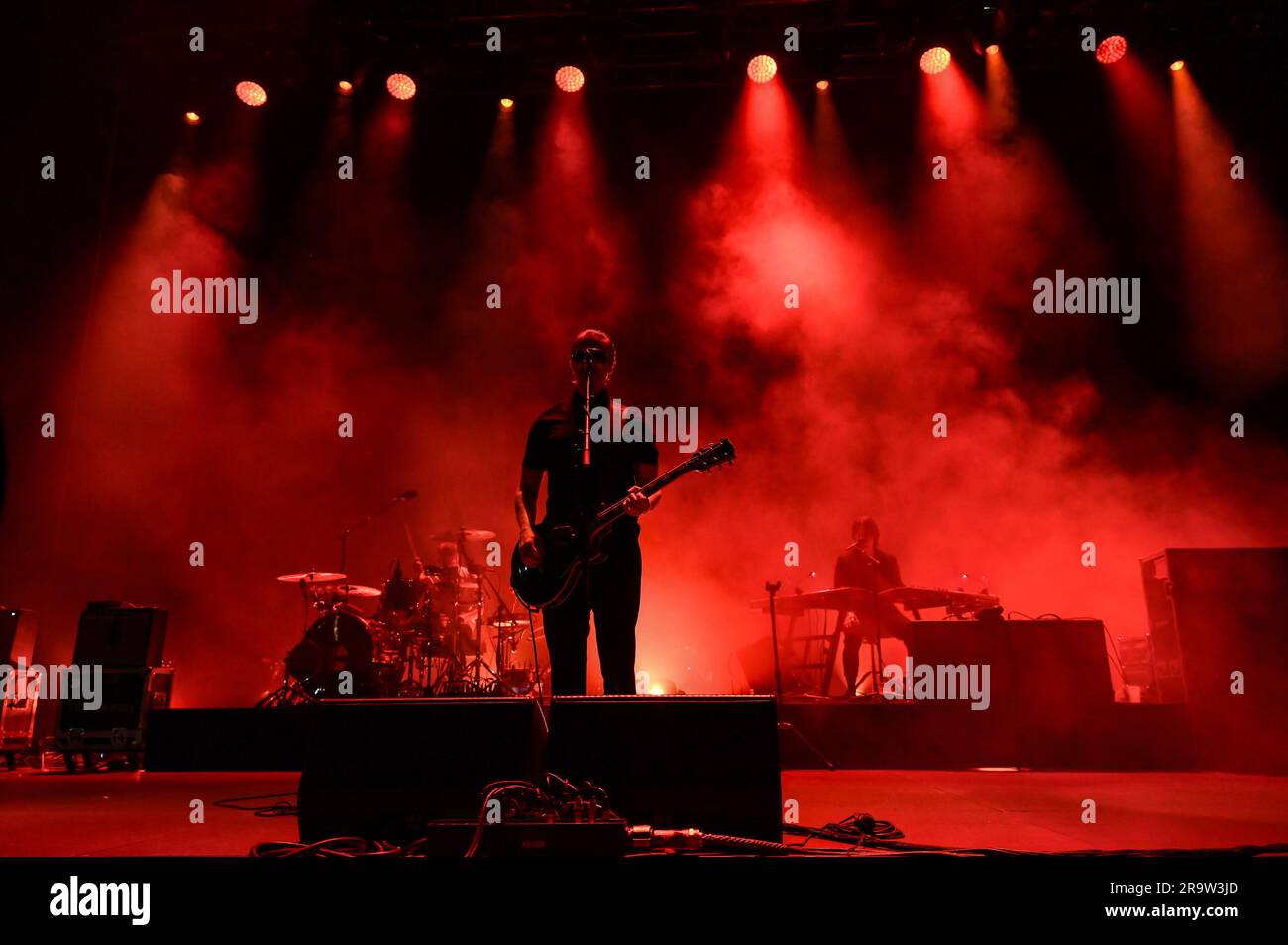 Paul Banks during INTERPOL Tour 2023, at Auditorium Parco della Musica ...