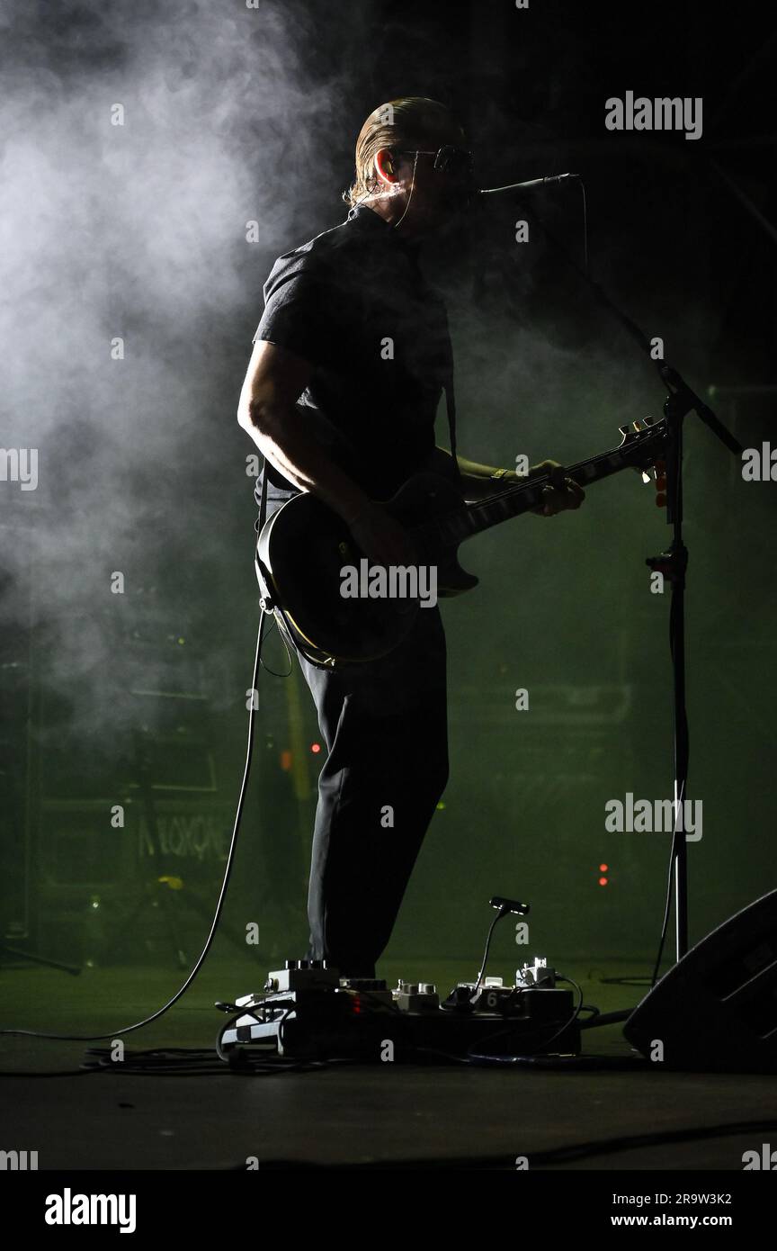 Paul Banks during INTERPOL Tour 2023, at Auditorium Parco della Musica ...