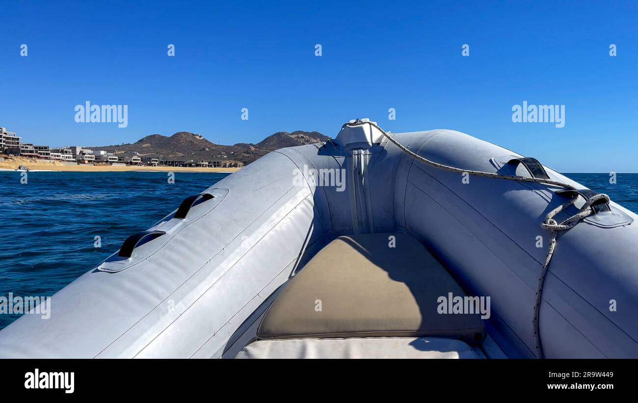 Zodiac which is a small boat sailing the waters of the Gulf of ...