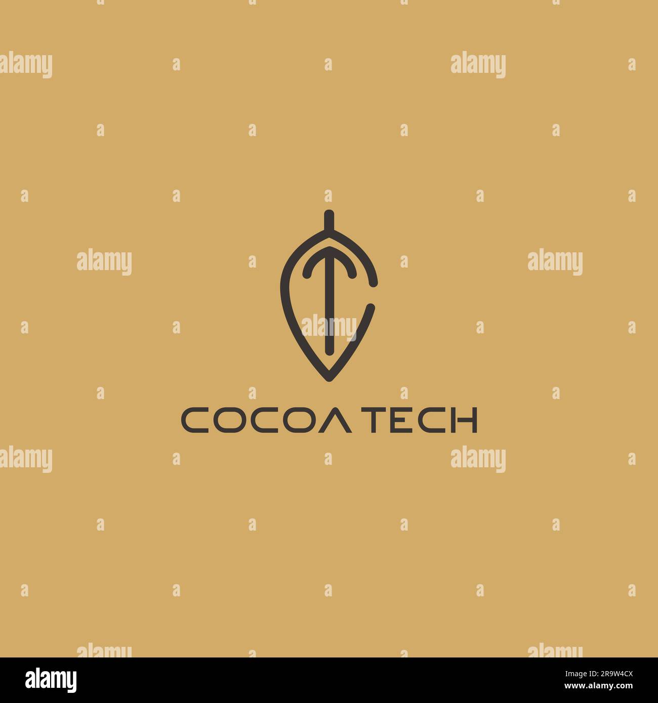 Cocoa Tech logo Design. CT Logo Stock Vector Image & Art - Alamy