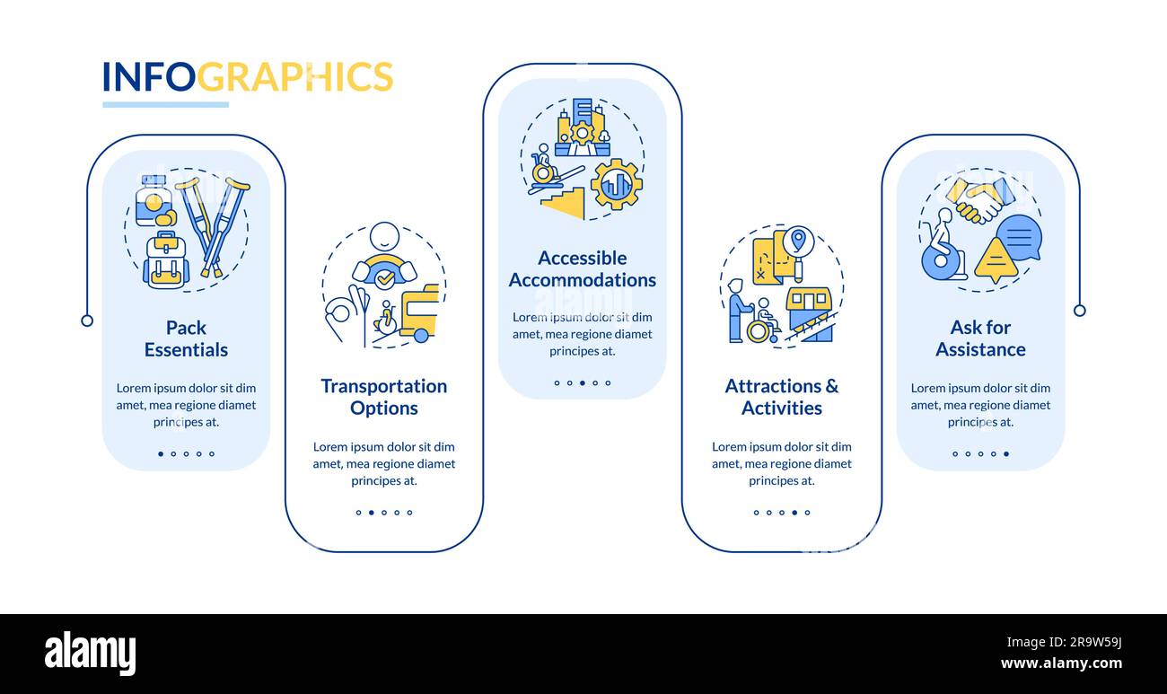 Accessible travel tips rectangle infographic template Stock Vector ...
