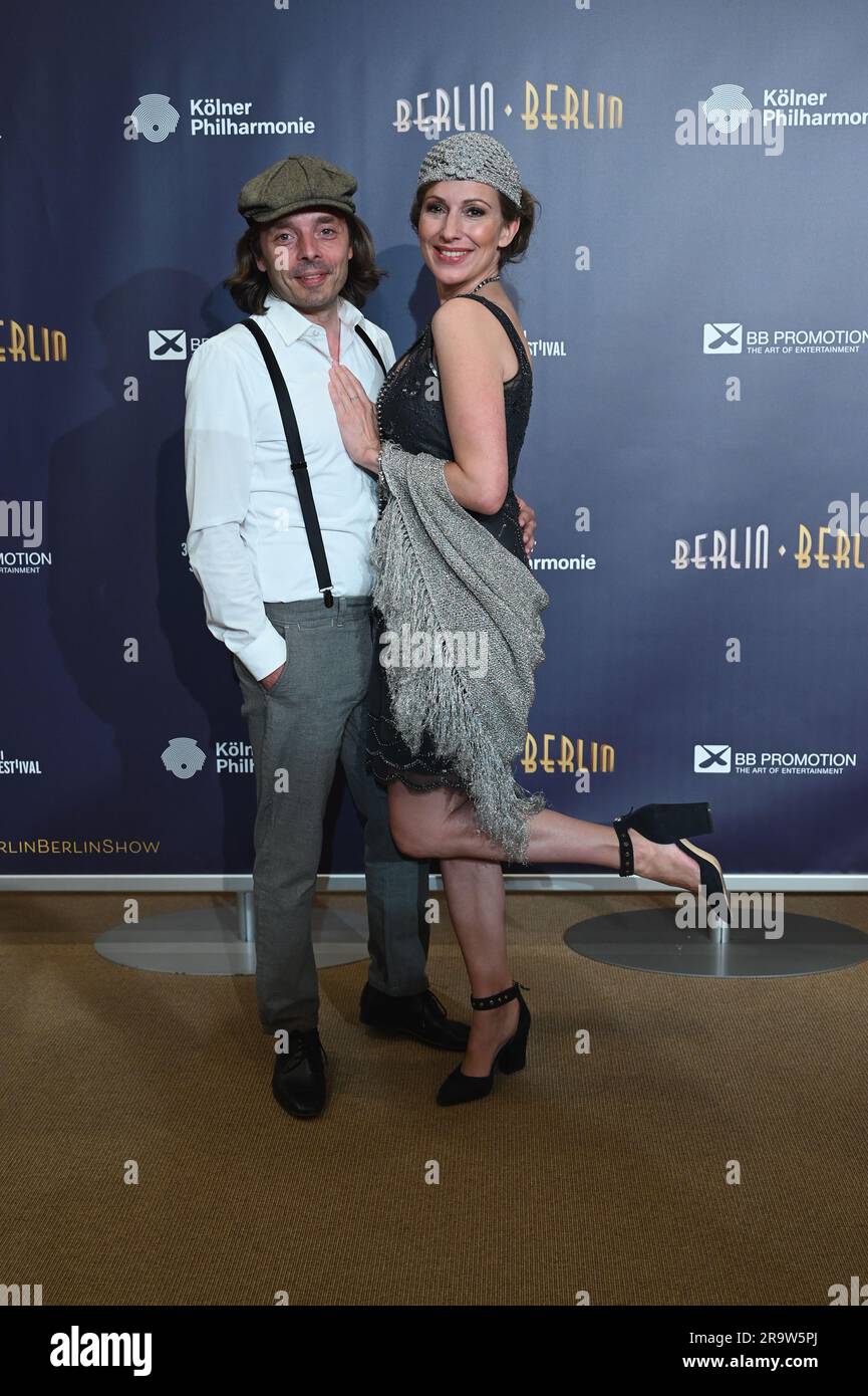 Cologne, Germany. 28th June, 2023. Presenter Mara Bergmann and her husband Alexander Hoffmann ...