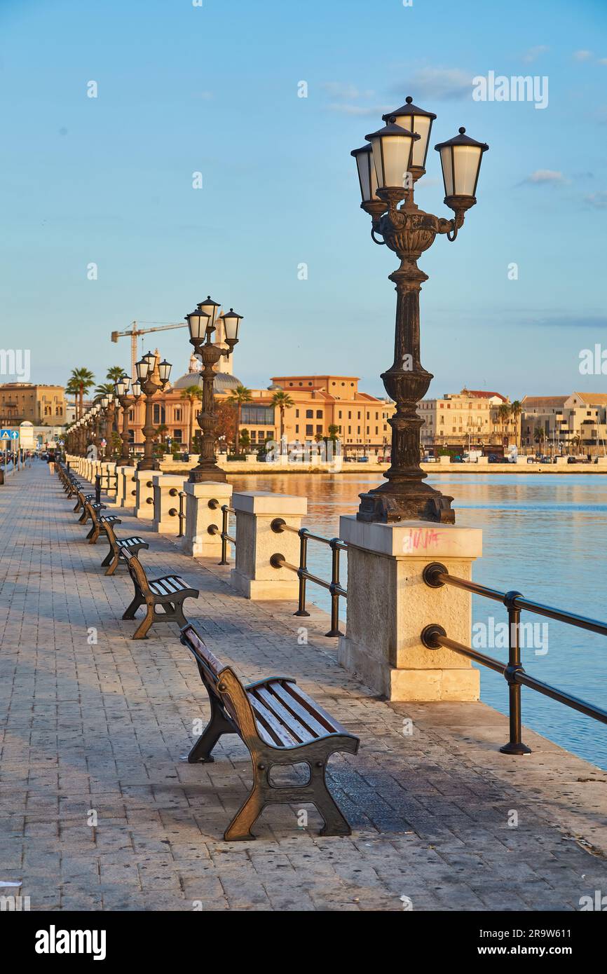 Panoramic view of Bari, Southern Italy, the region of Puglia, Apulia ...