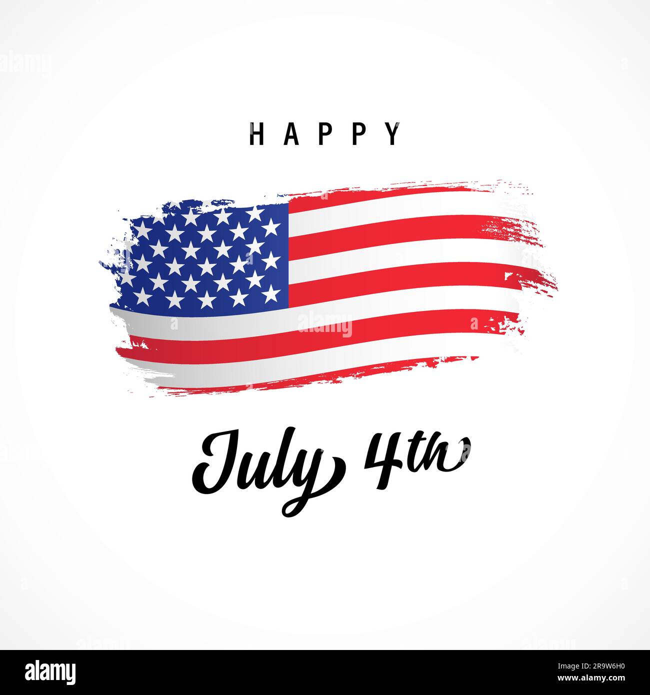 Happy July 4th, Happy 4 th of July creative logo. Fourth of July USA ...