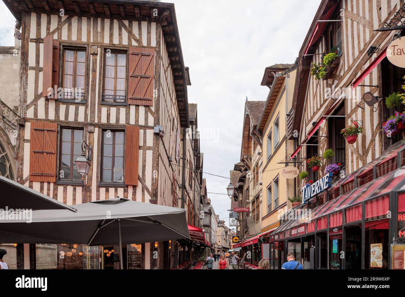Traditional half timbered houses Troyes Aube France Stock Photo - Alamy