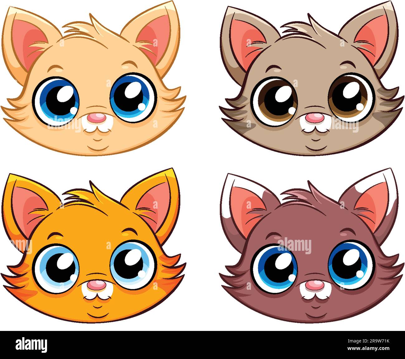 Different of Cats in Cartoon Style illustration Stock Vector Image ...