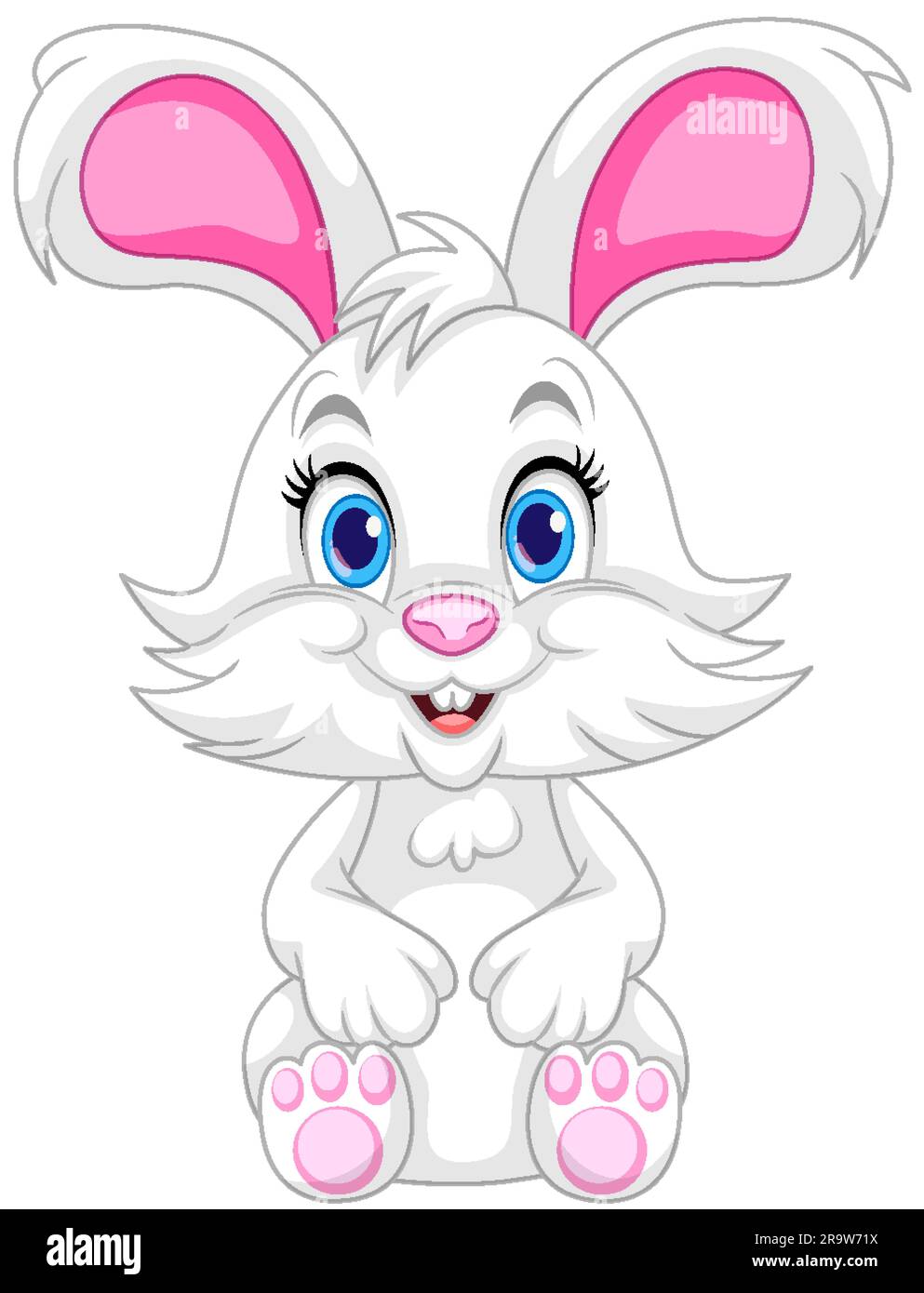 Cute Rabbit Cartoon Character Vector illustration Stock Vector Image ...