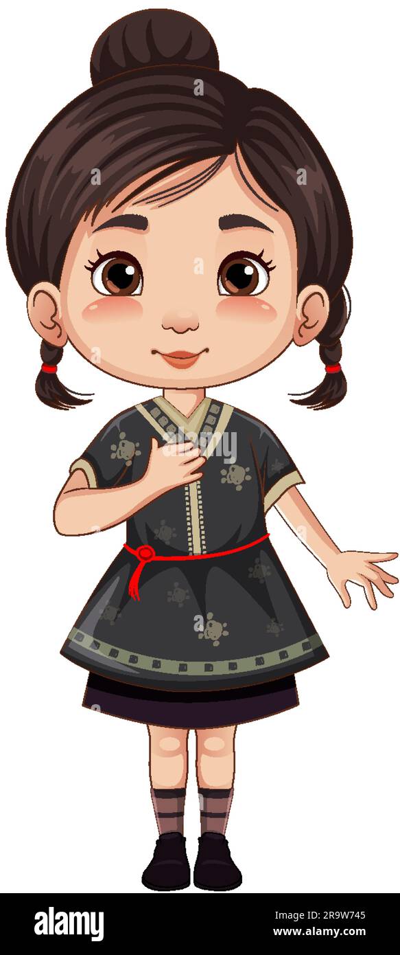 Cute female student cartoon character illustration Stock Vector Image ...