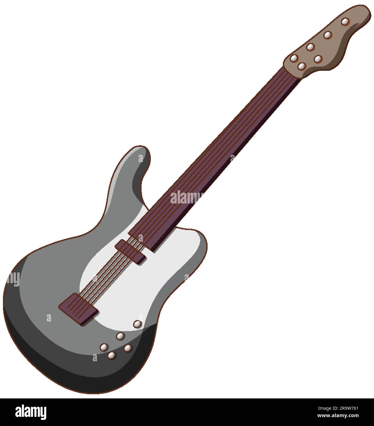 Isolated bass guitar musical instrument illustration Stock Vector Image ...