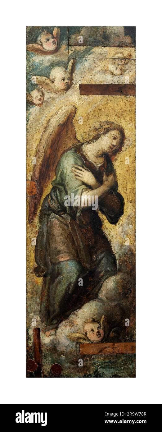 Angelo in adorazione - olio su tavola - pittore meridionale della ...