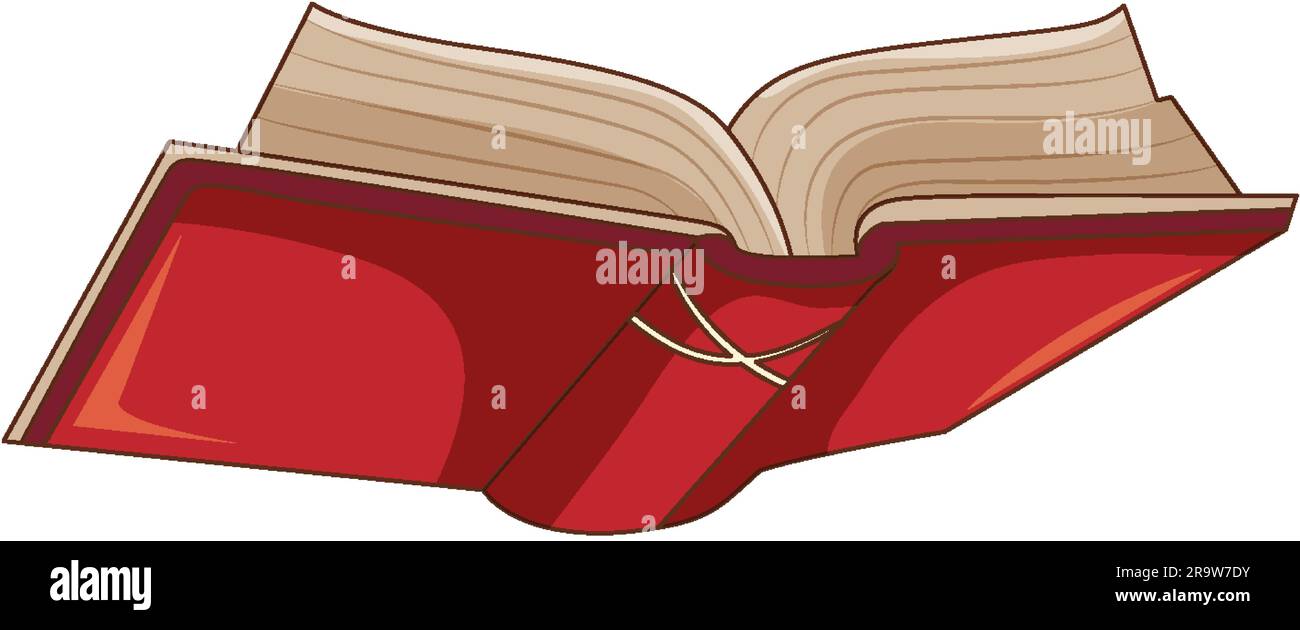Isolated red open book cartoon illustration Stock Vector Image & Art ...