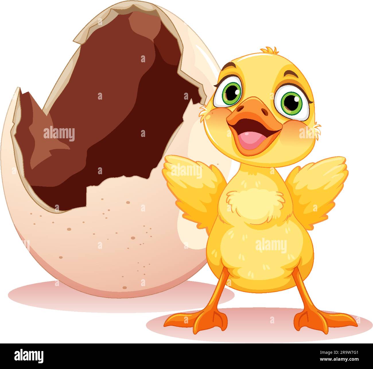 Little Duck Hatching from Egg illustration Stock Vector Image & Art - Alamy