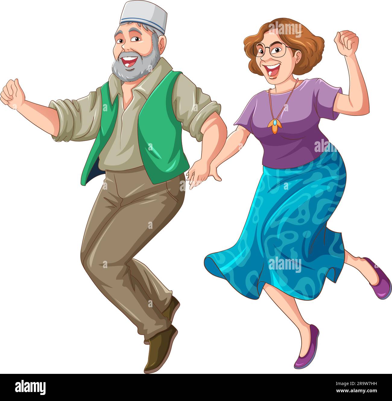 Middle Aged Couple Dancing Vector illustration Stock Vector Image & Art ...