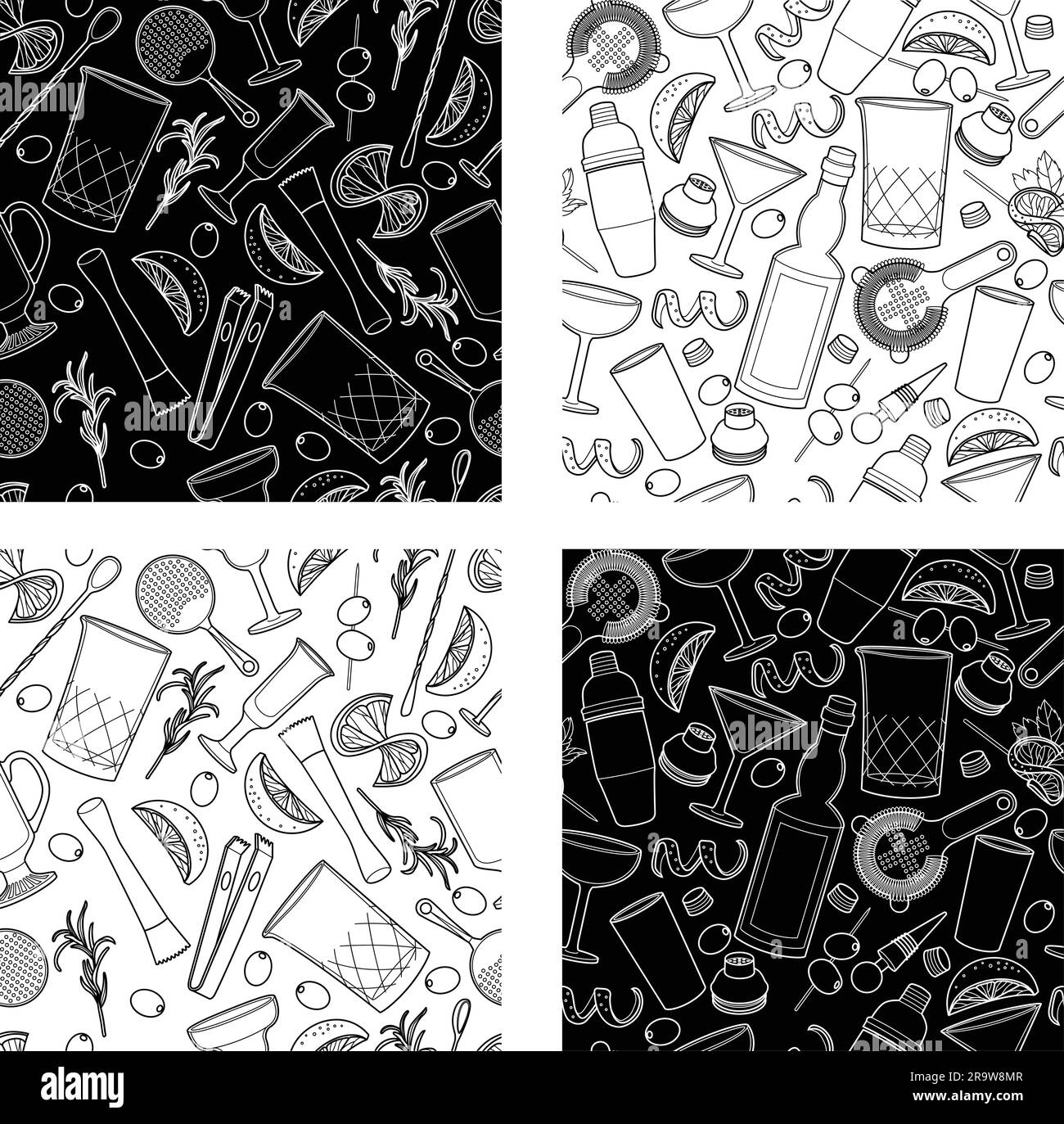 Vector bartender equipment seamless pattern Stock Vector Image & Art ...