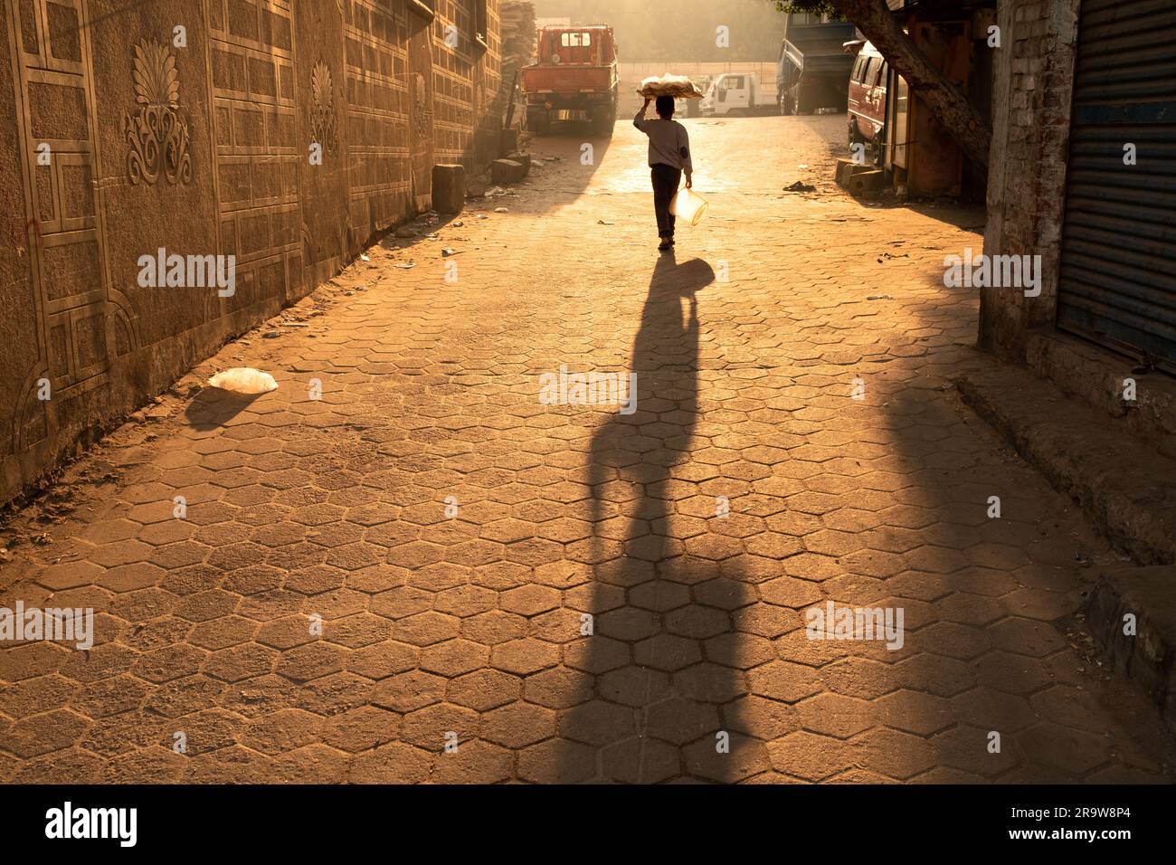 A boy walks in the street of Islamic Cairo, Egypt Stock Photo - Alamy