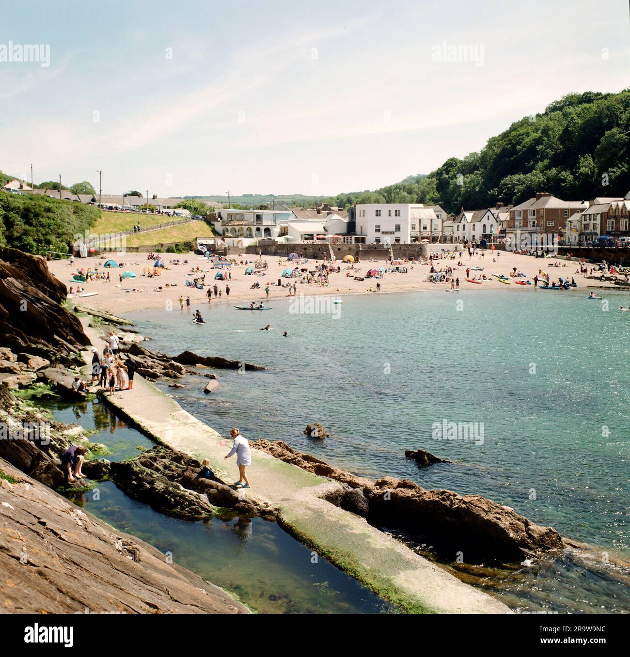 Combe Martin beach , North Devon, England, United Kingdom Stock Photo ...