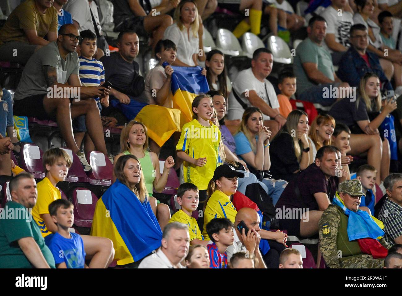 Non Exclusive: BUCHAREST, ROMANIA - JUNE 27, 2023 - Fans of Ukraine are ...