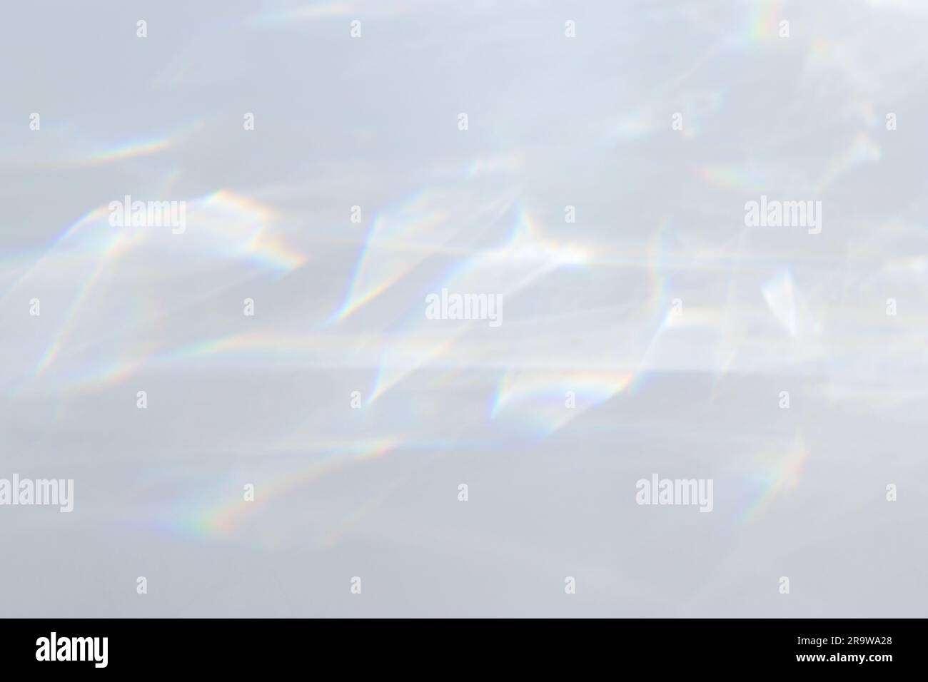 Blurred dreamy surreal rainbow light refraction texture overlay on ...