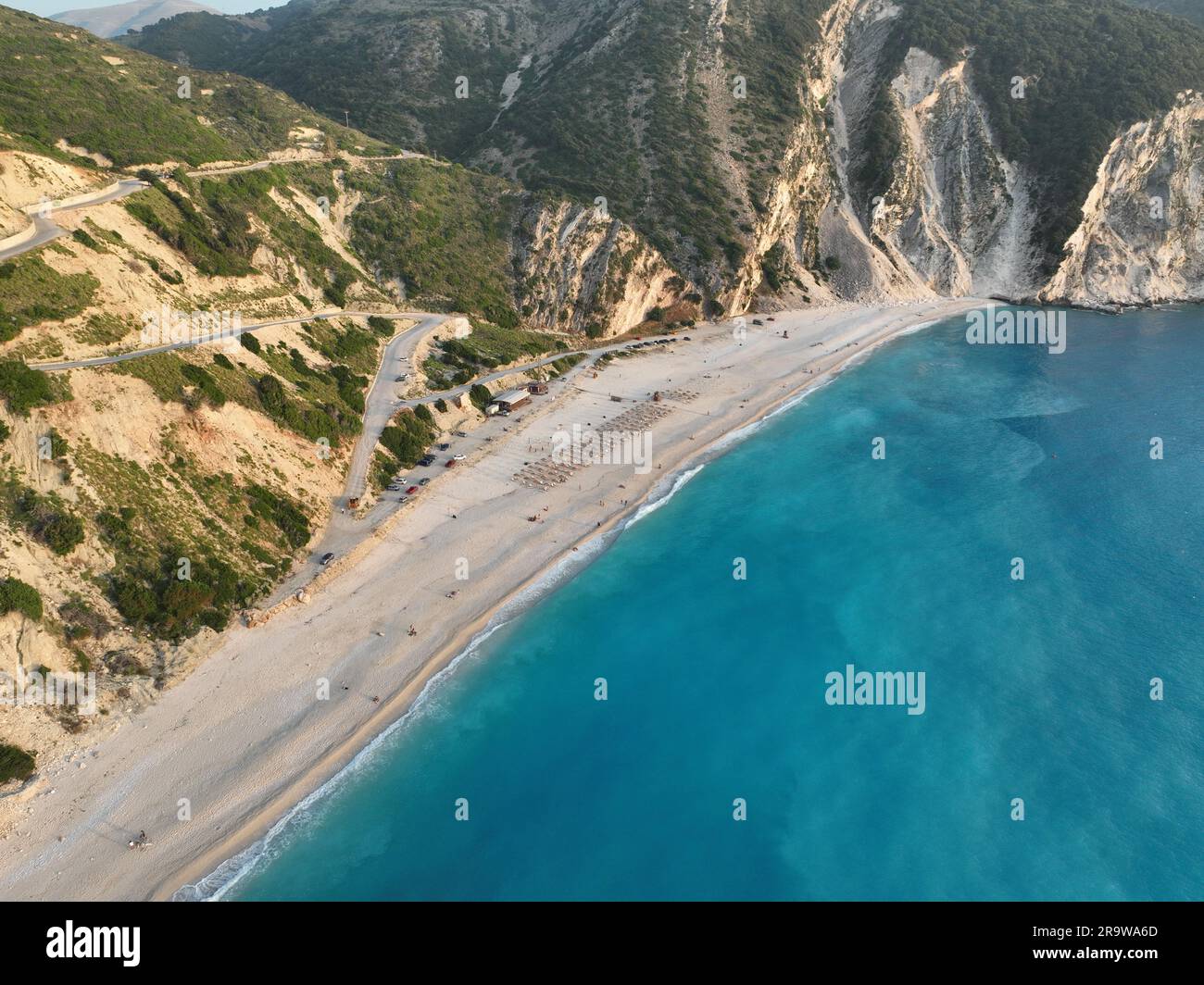 Aerial Photograph of Myrtos Beach Stock Photo - Alamy