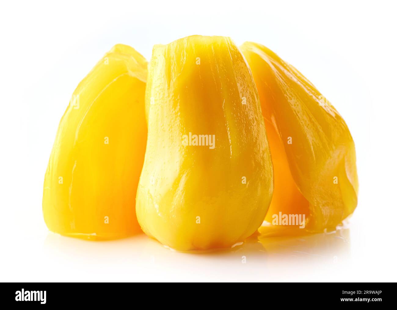 canned jackfruit pieces isolated on white background Stock Photo - Alamy