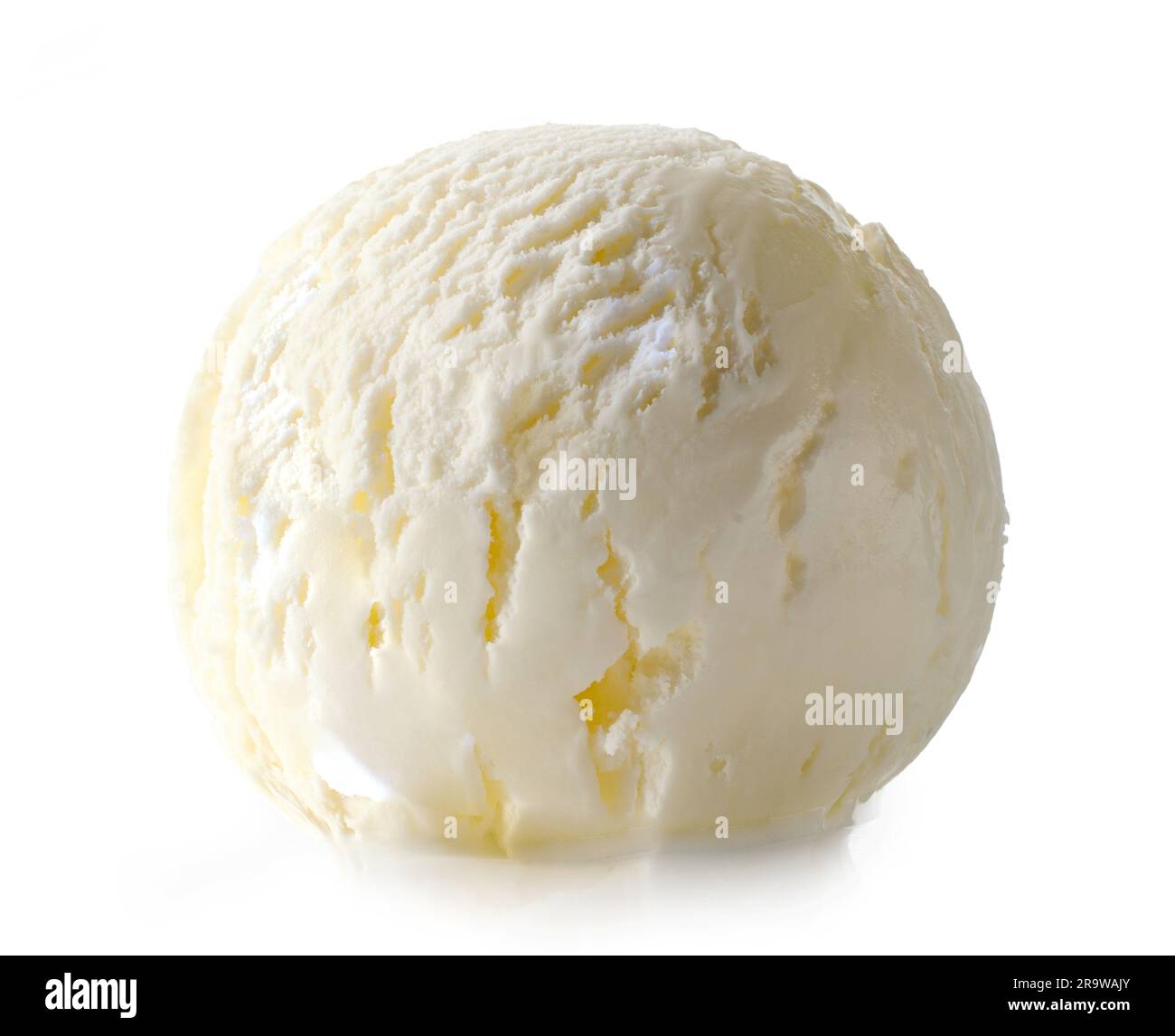 vanilla ice cream ball isolated on white background Stock Photo - Alamy