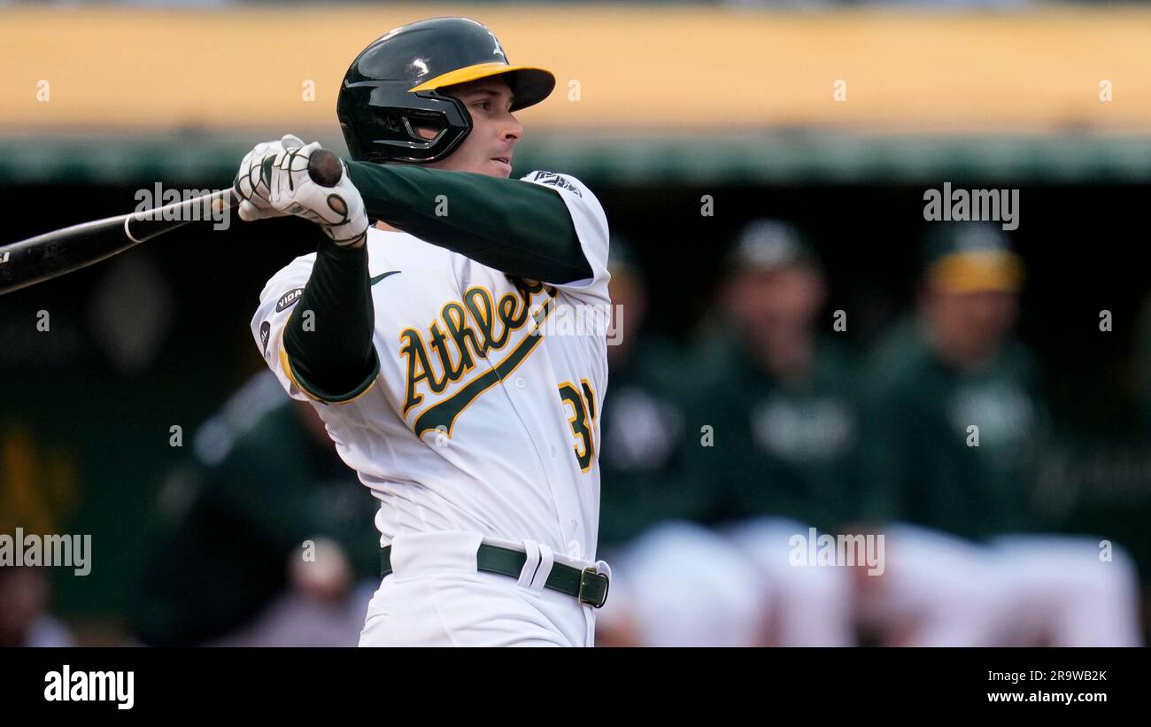 Oakland Athletics' JJ Bleday against the New York Yankees during the ...
