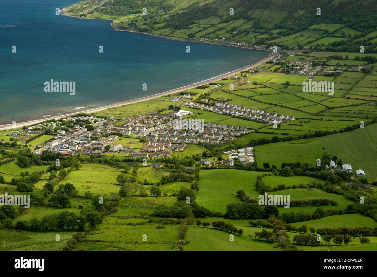 Waterfoot Village on the Antrim Coast In Northern Ireland Stock Photo ...