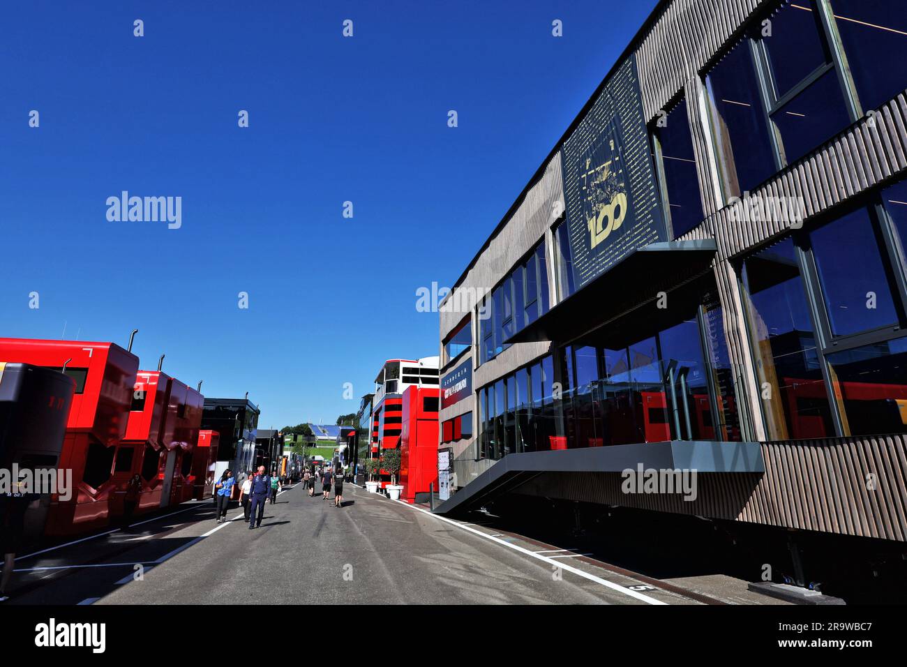 Red bull energy station in paddock hi-res stock photography and images ...