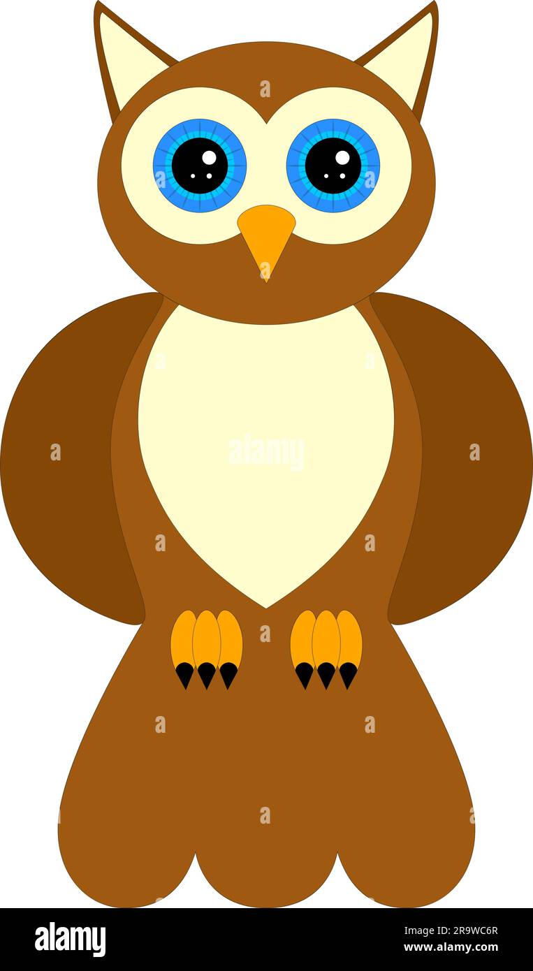 Simple owl illustration hi-res stock photography and images - Alamy