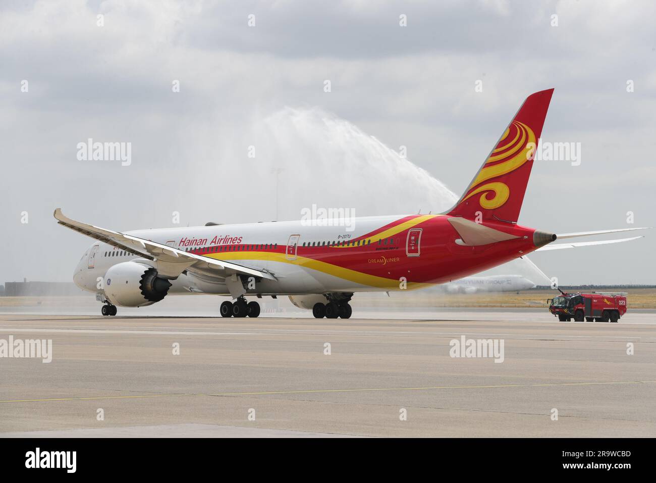 Zaventem, Belgium. 28th June, 2023. Hainan airlines HU760 flight ...