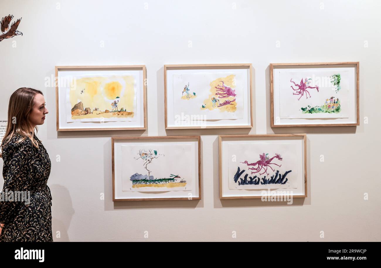 Warwickshire, England. 29 06 23 Sir Quentin Blake celebrated ...