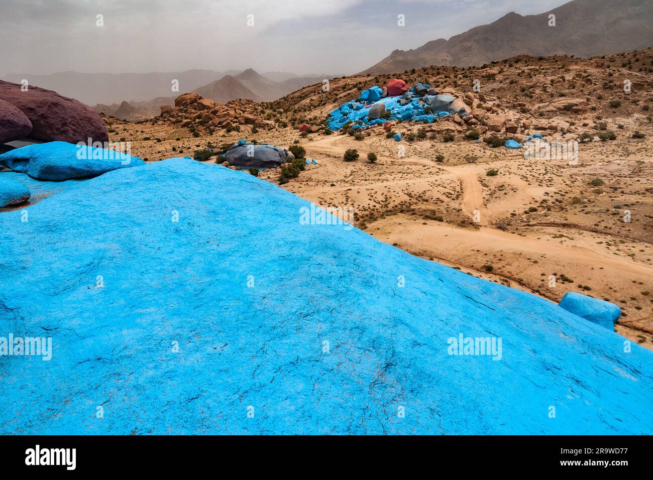 Tafraout the Anti Atlas and the canyon of Ait Mansour. Painted Rocks ...