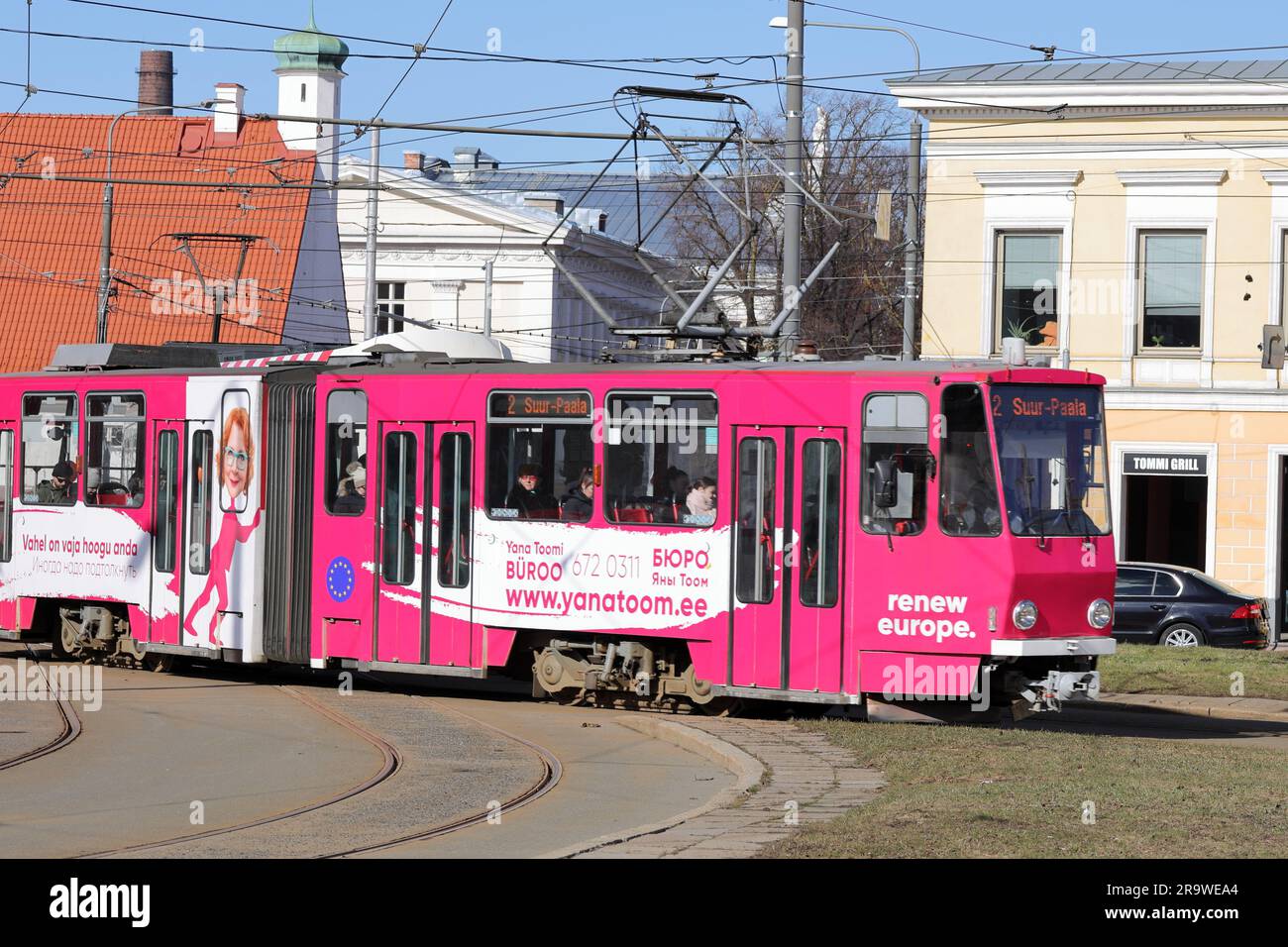 Pink tram hi-res stock photography and images - Alamy