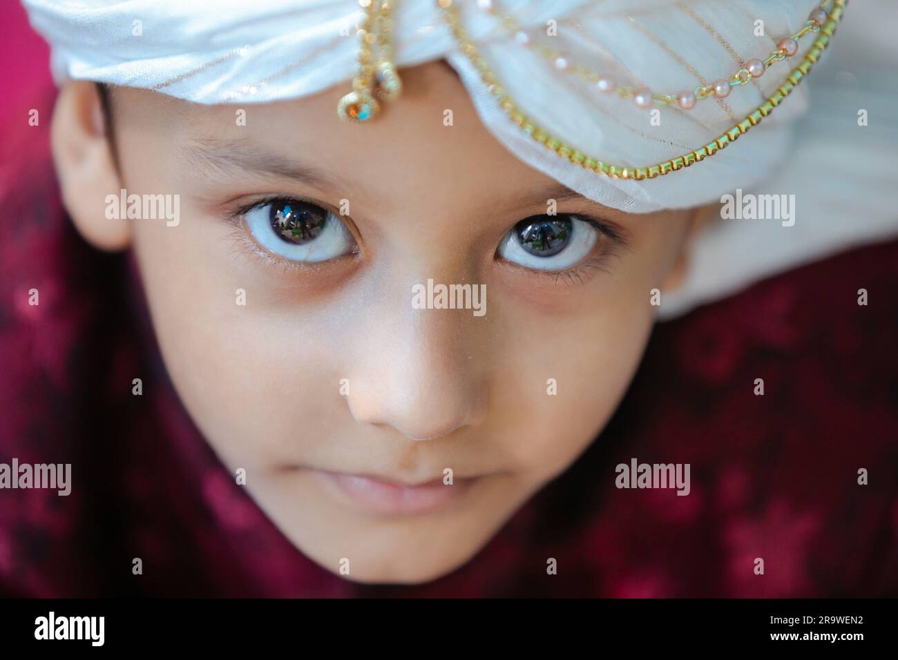 Kathmandu, Nepal. 29th June, 2023. A Nepali Muslims boy attends prayers ...