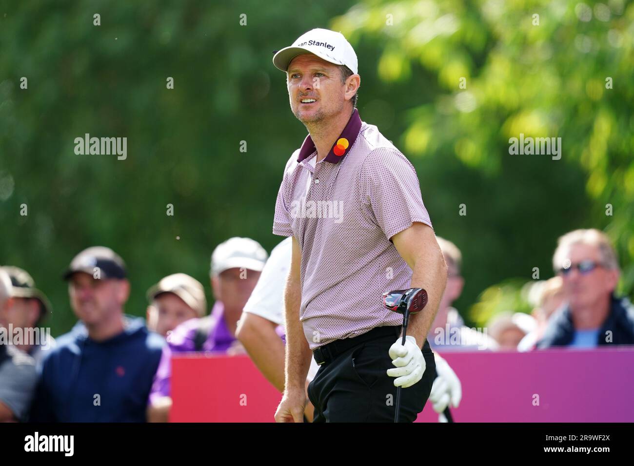 England's Justin Rose tees off the 17th during day one of the Betfred ...