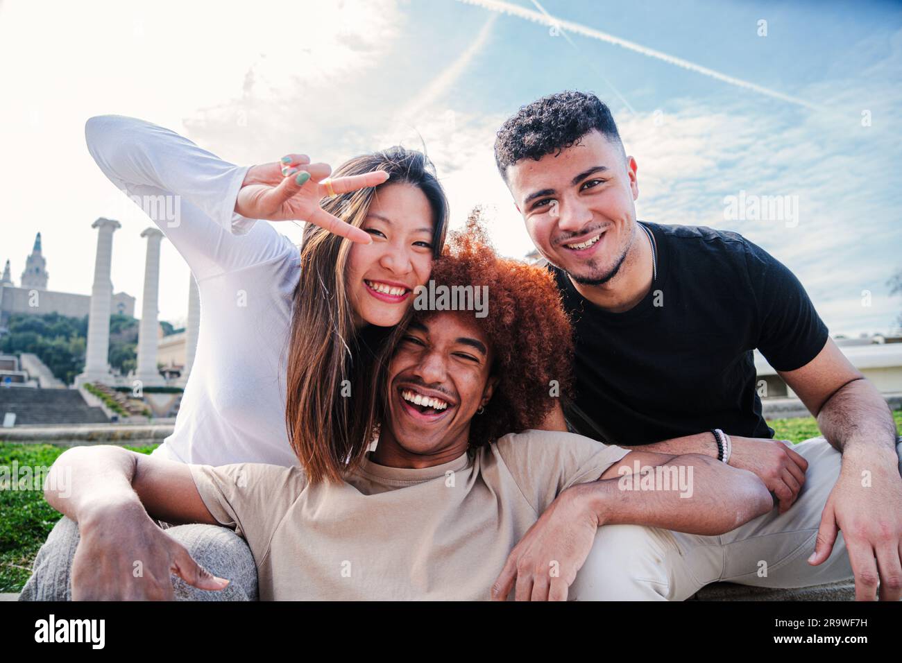 Three young teenage male friends hi-res stock photography and images ...
