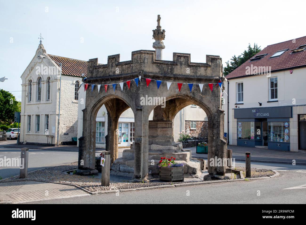 Cheddar Market Cross, Scheduled Ancient Monument Stock Photo - Alamy